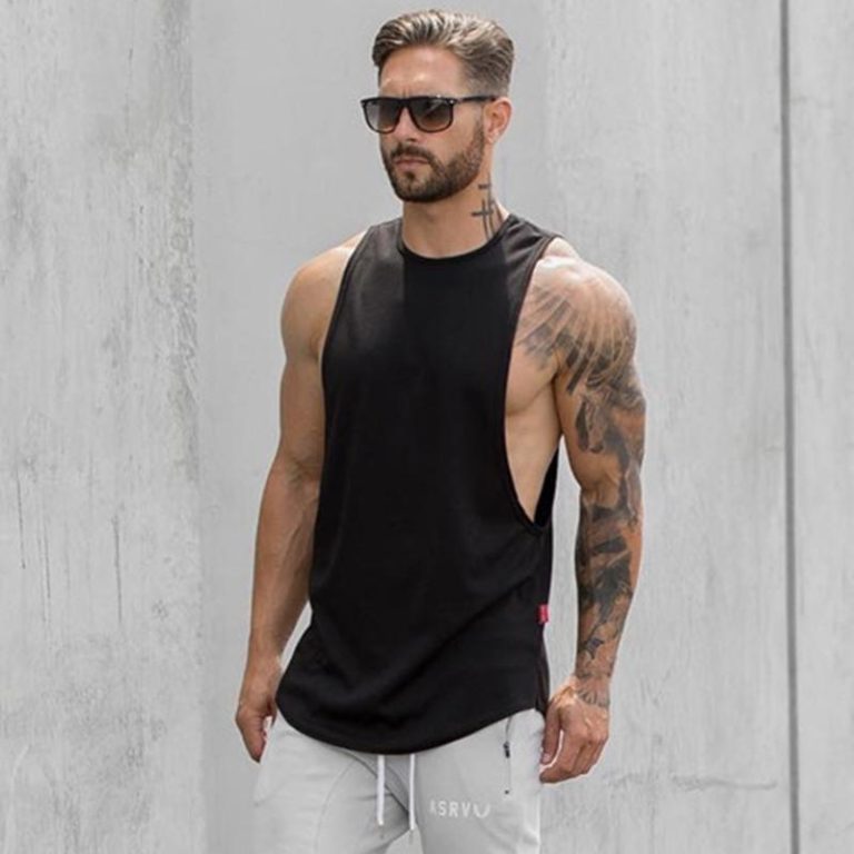 Men’s Long Tank Gym Top – Comfortable Workout Wear